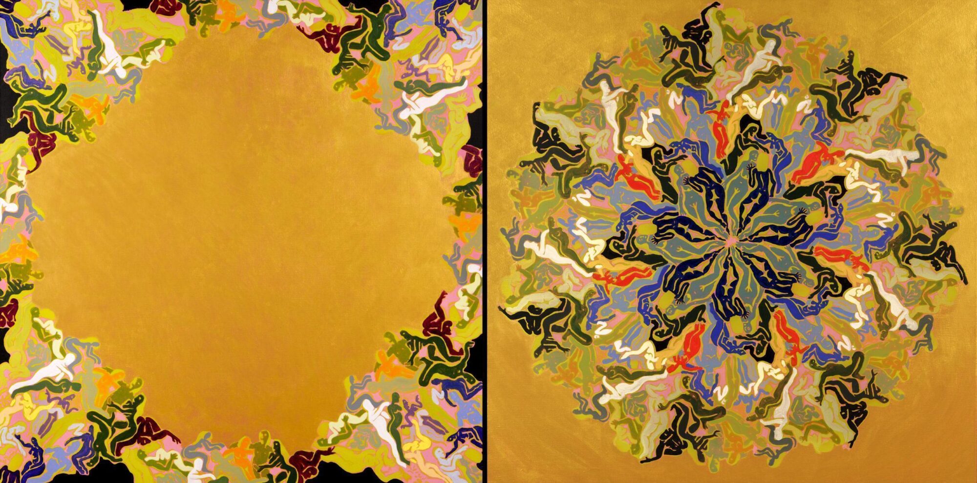 Peacock Nest and Peacock Procession (diptych) - Fernando de La Rocque ...